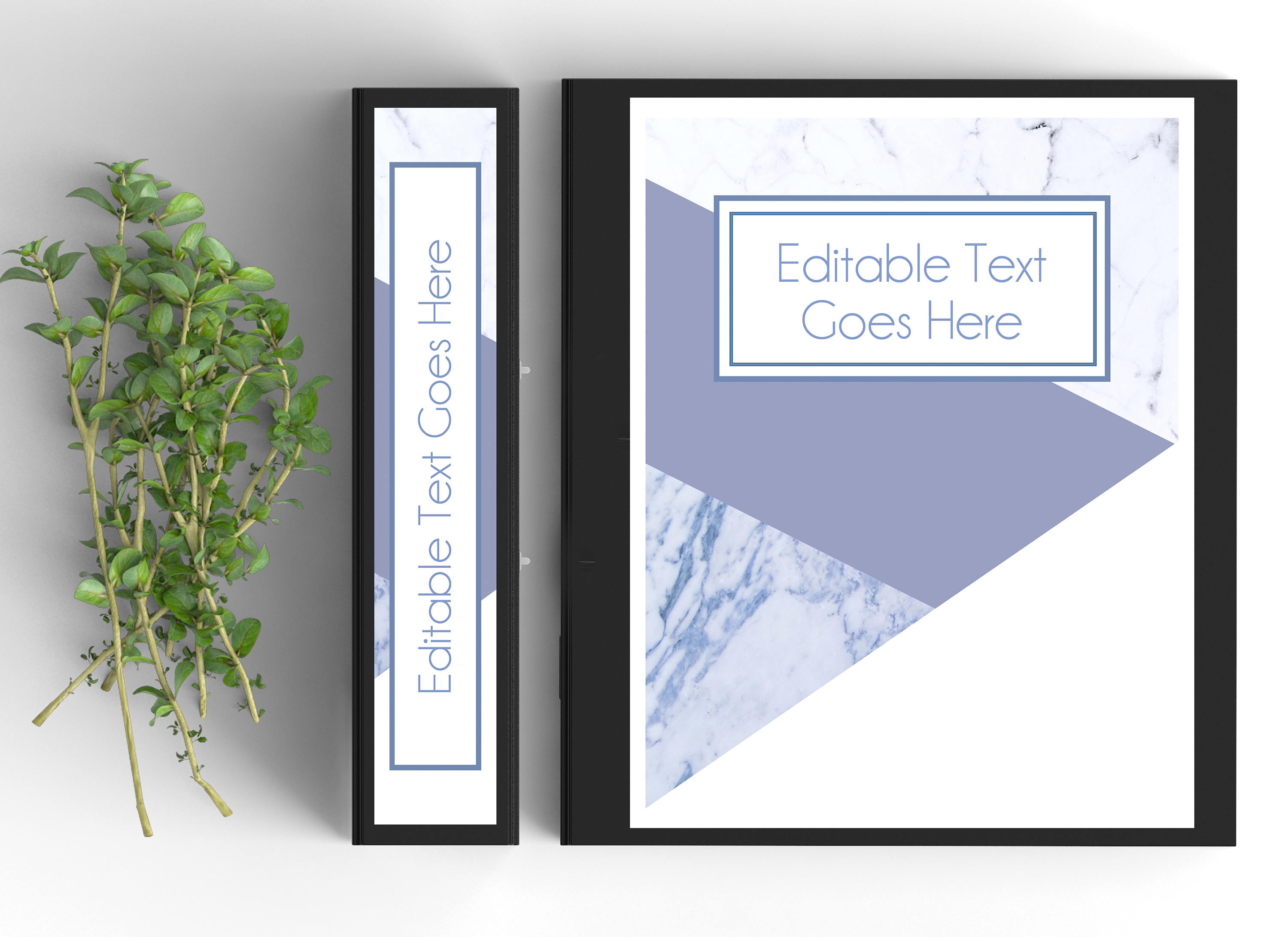 Marble Binder Cover set of 2 personalized Binder Inserts and Spines 8 ...