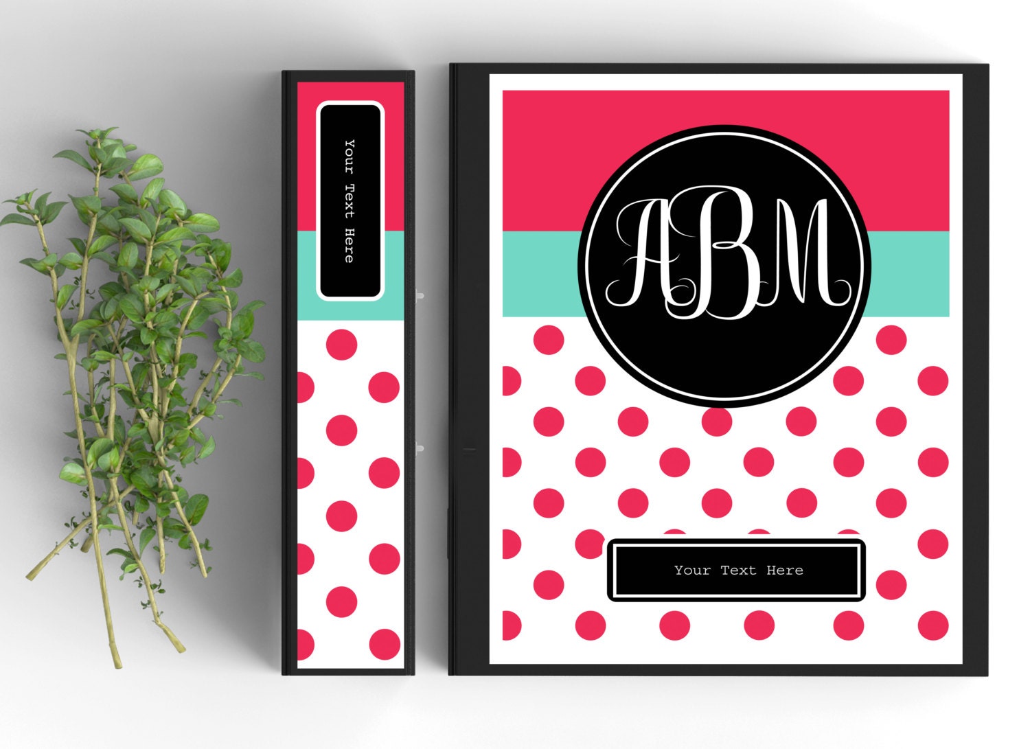 Paper Paper & Party Supplies Monogram Binder Cover-Personalized Binder ...