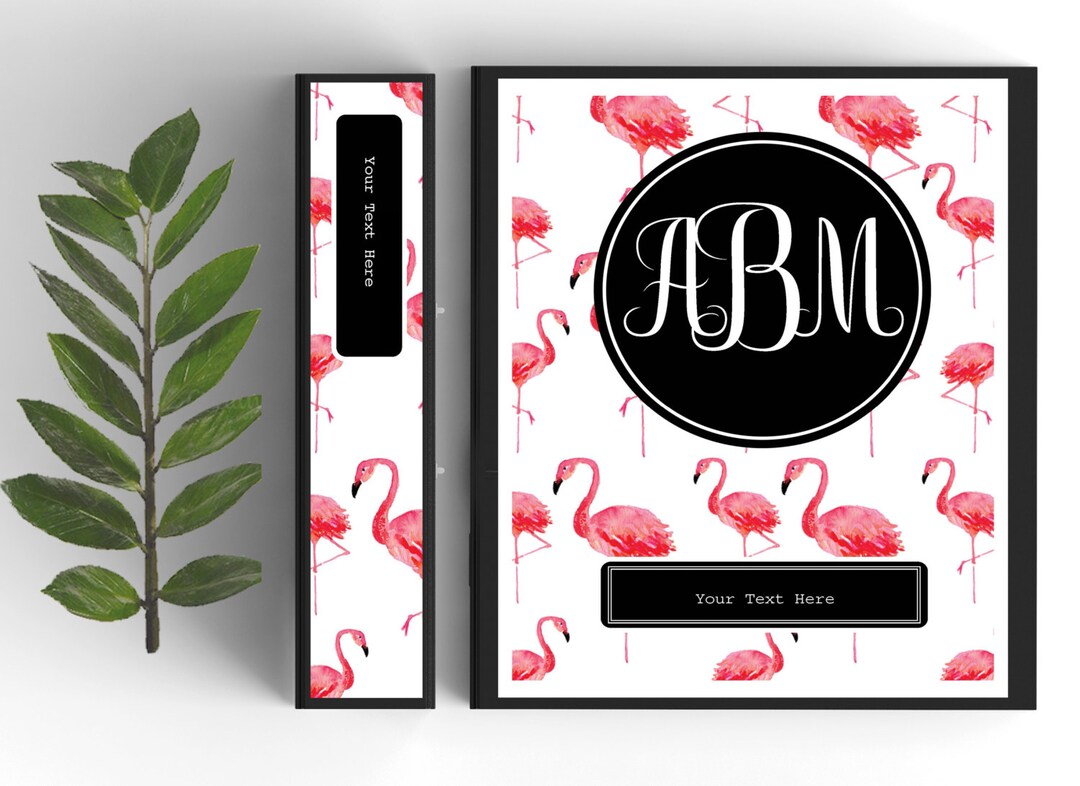 Monogram Binder Cover-personalized Binder Inserts and Spines - Etsy