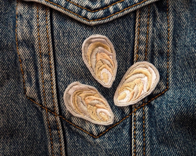 Mini Oyster Shell Patches - Set of 3! - Etsy