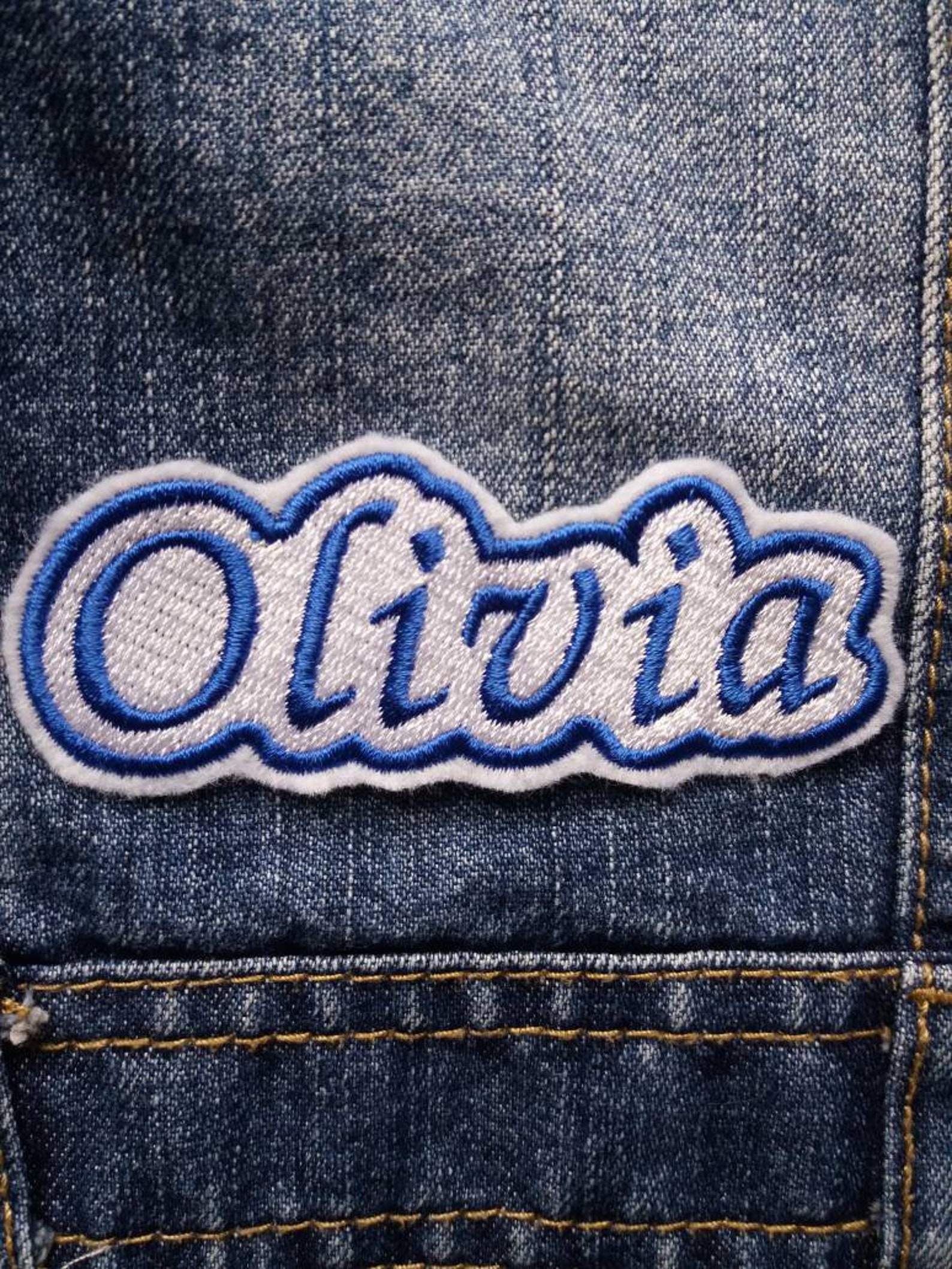 Embroidered Name Patch. 10 Colours Available - Etsy