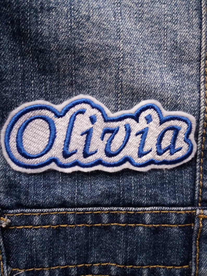 Embroidered Name Patch. 10 Colours Available - Etsy