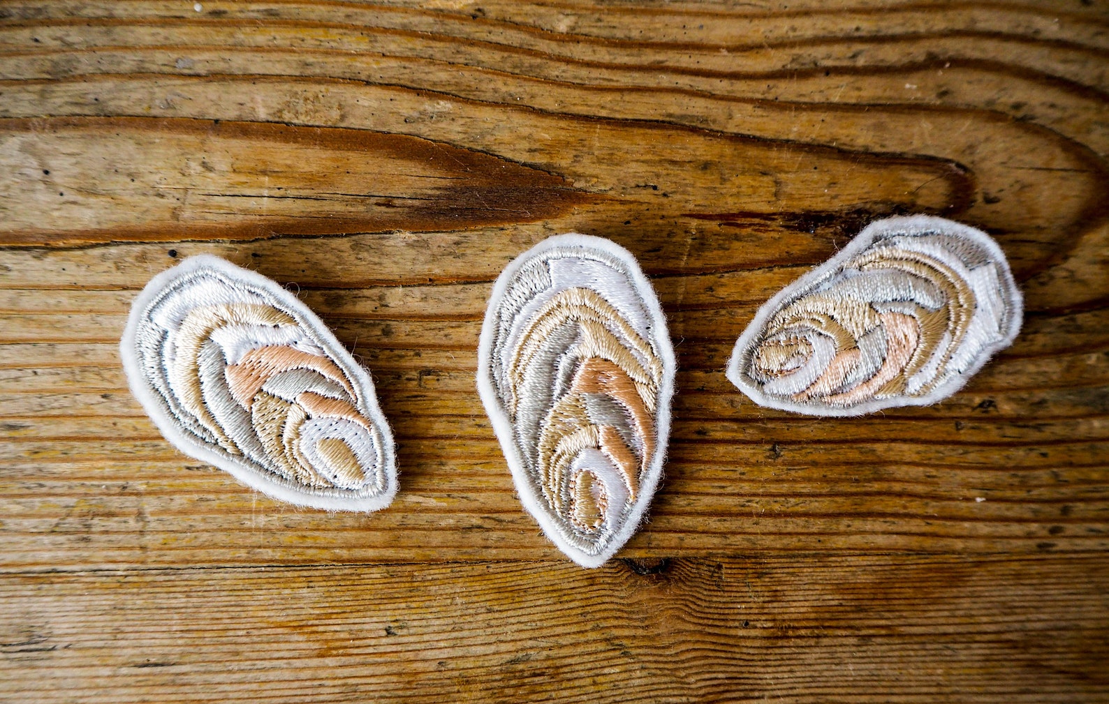 Mini Oyster Shell Patches - Set of 3! - Etsy