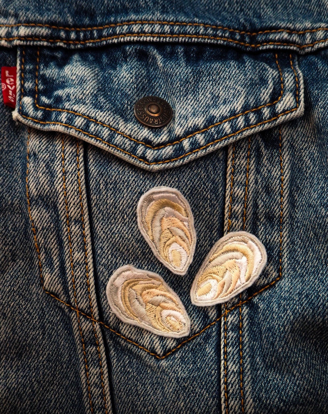 Mini Oyster Shell Patches - Set of 3! - Etsy