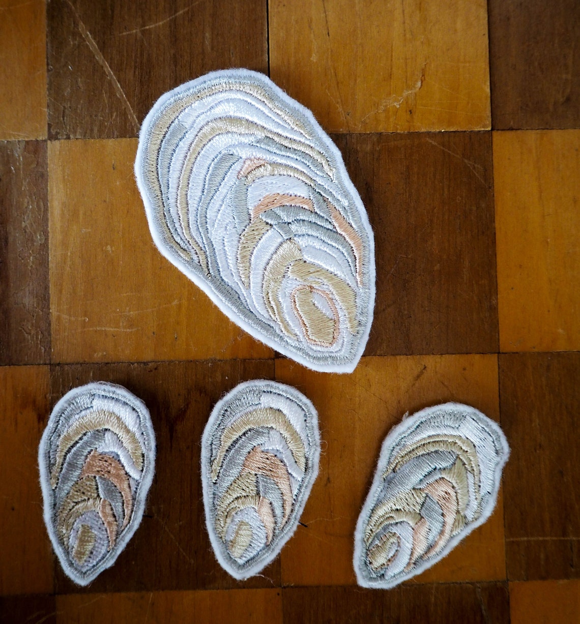 Mini Oyster Shell Patches - Set of 3! - Etsy