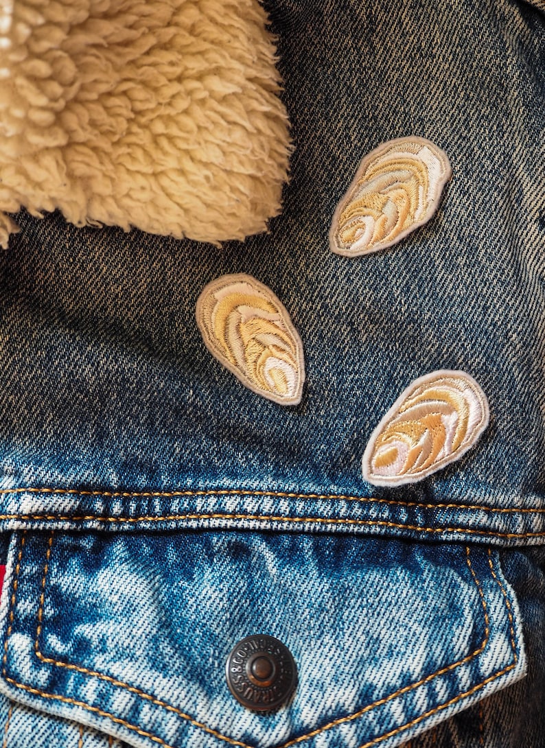 Mini Oyster Shell Patches - Set of 3! - Etsy