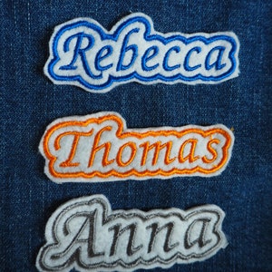 Embroidered Name Patch. 10 Colours Available - Etsy