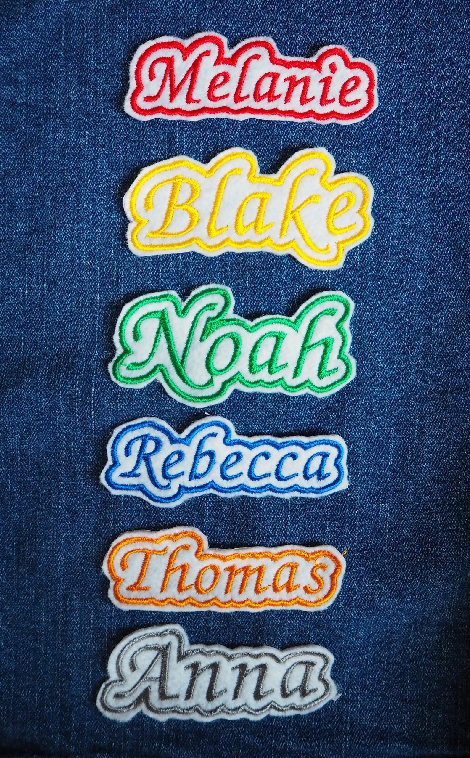 Embroidered Name Patch. 10 Colours Available - Etsy