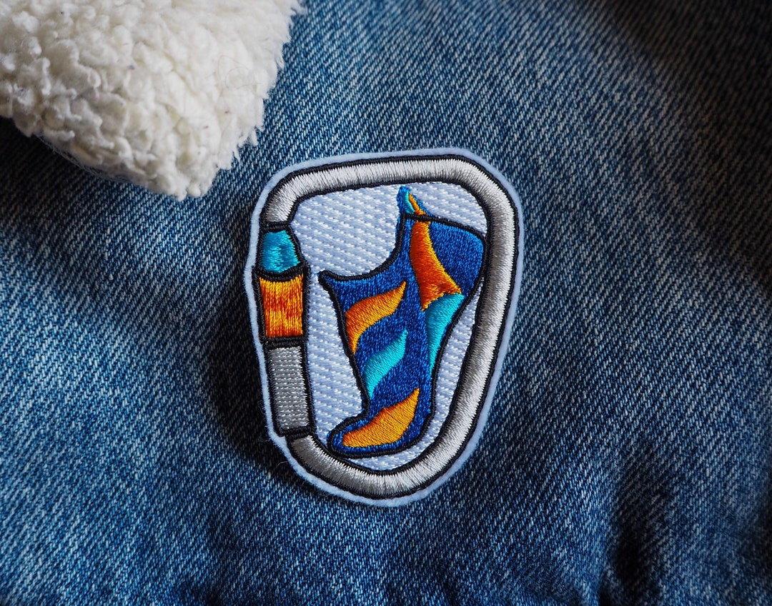 Bouldering/climbing Shoe Carabiner Embroidered Iron on Patch - Etsy