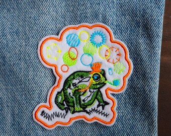 Frog and Snail Iron on Patch, Patches, Frog Patches Iron on ...