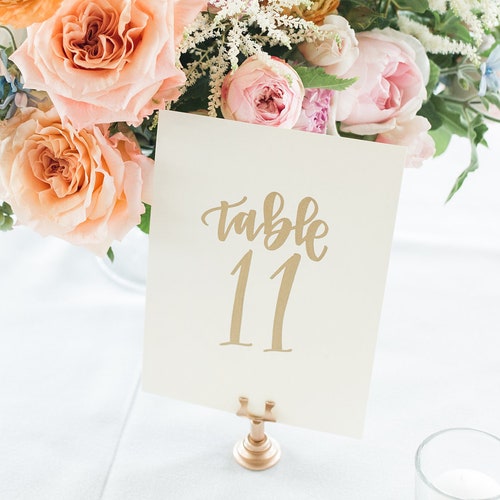 Round Table Number Holder Elegant Menu Stand Number Card | Etsy