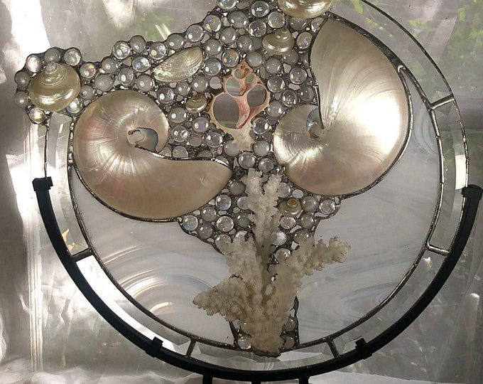 Nautilus in White Baroque Glass | Etsy