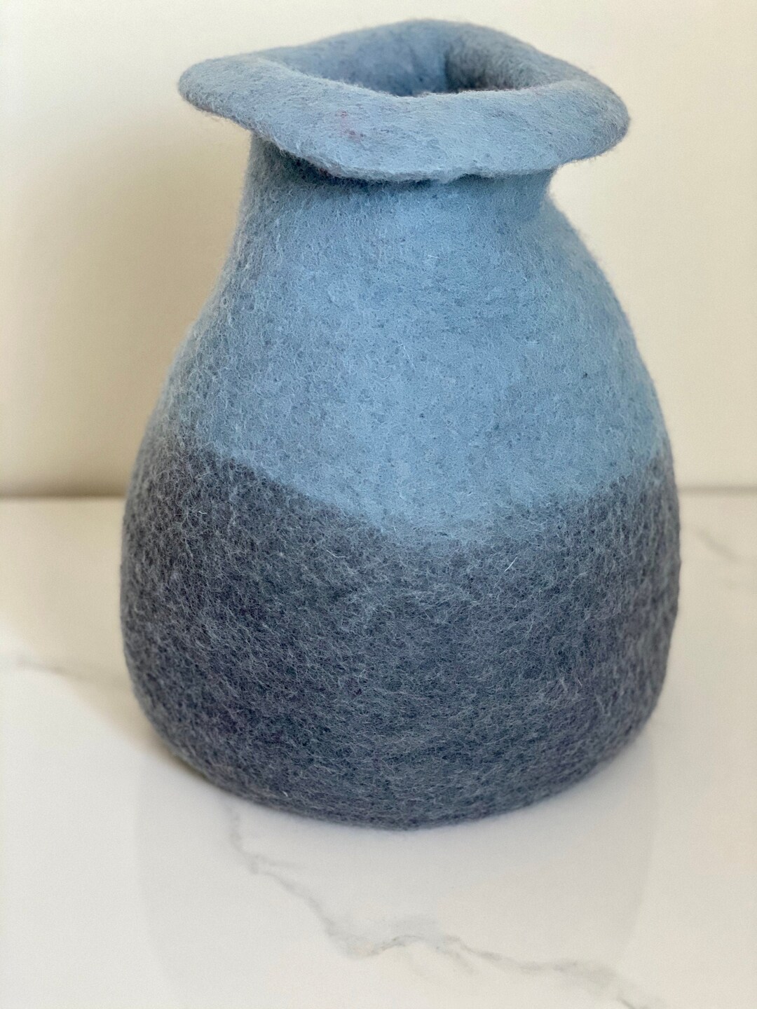 Blue Duo-tone Felt Vase / Felt Vase / Home Accessory / Home Decor ...