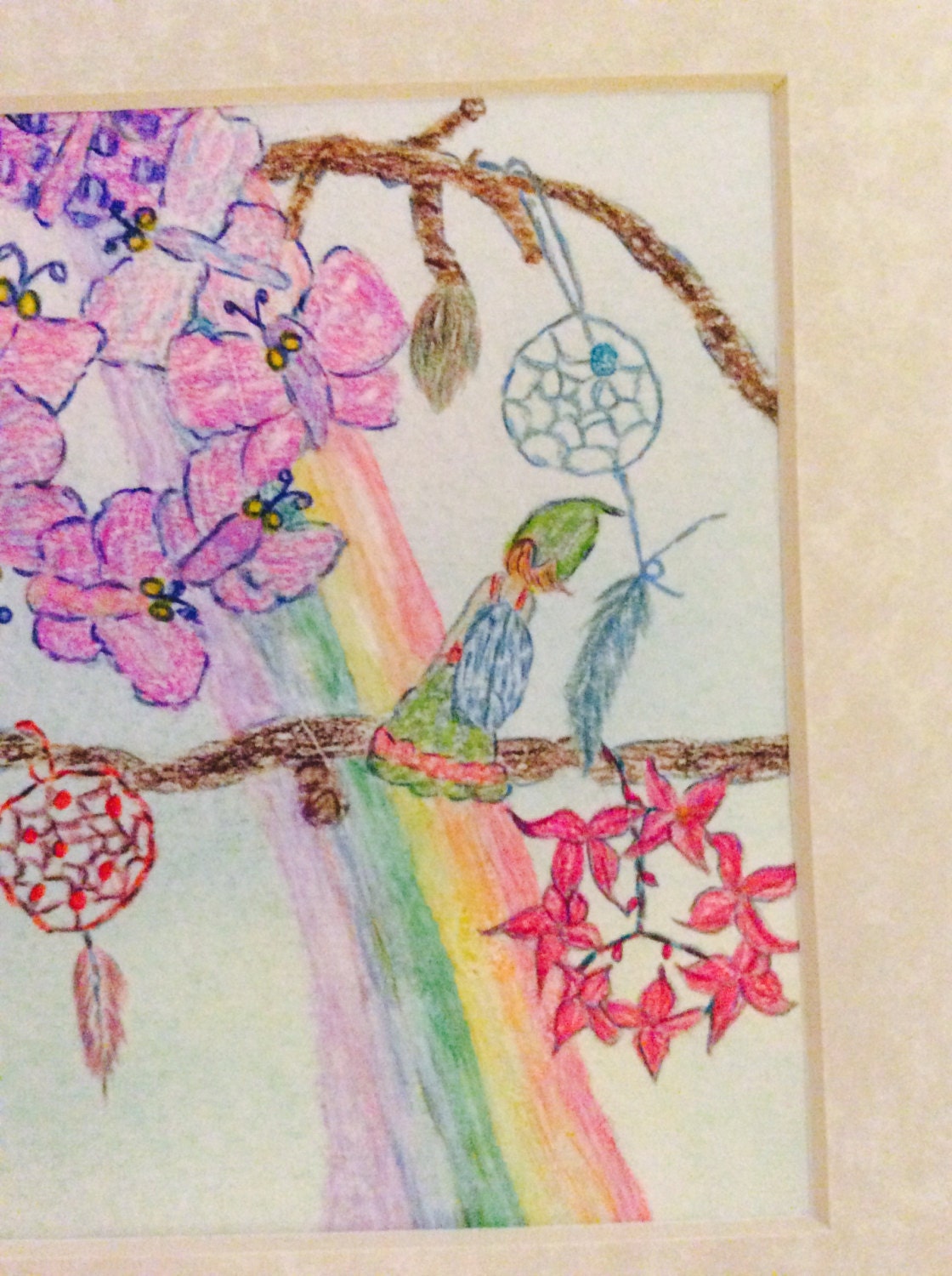 Fairy Art Peace Symbol Art Rainbow Drawing Dream Catcher - Etsy