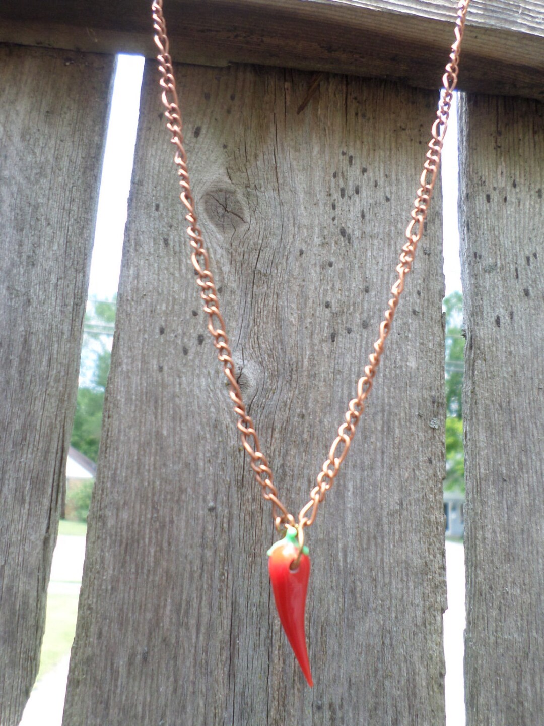 Chile Pepper Necklace, Veggies, Garden Art Necklace, Hippy Style, Chili ...