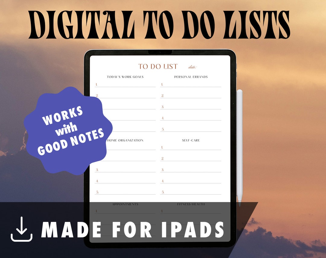 Daily to Do Worksheet Made for Good Notes - INSTANT DOWNLOAD - Pdf - Etsy
