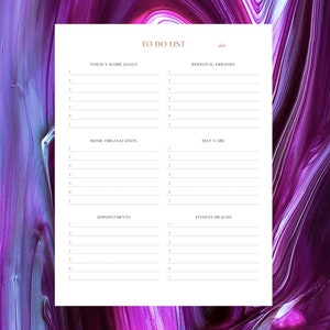 Digital to Do Worksheet - INSTANT DOWNLOAD - Printable Pdf - Etsy