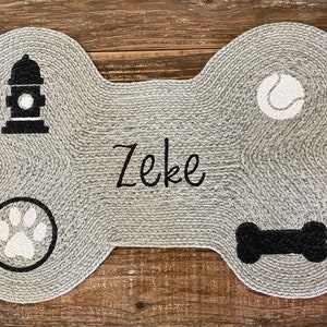 Personalized Dog Bone Mat - Etsy