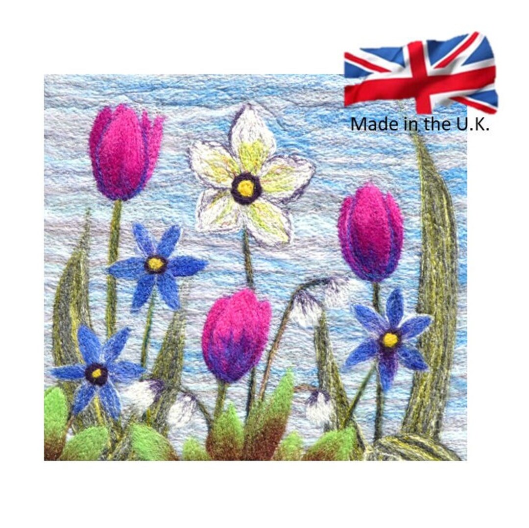 Needle Felting Kit spring, Felting Kit, Picture Kit, Craft Kit, Picture ...