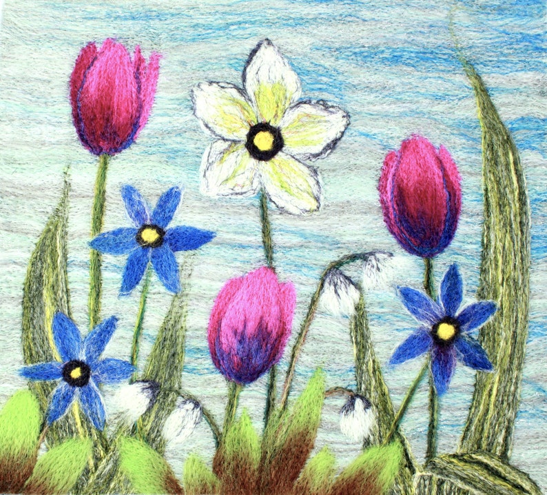 Needle Felting Kit spring Felting Kit Picture Kit Craft - Etsy UK