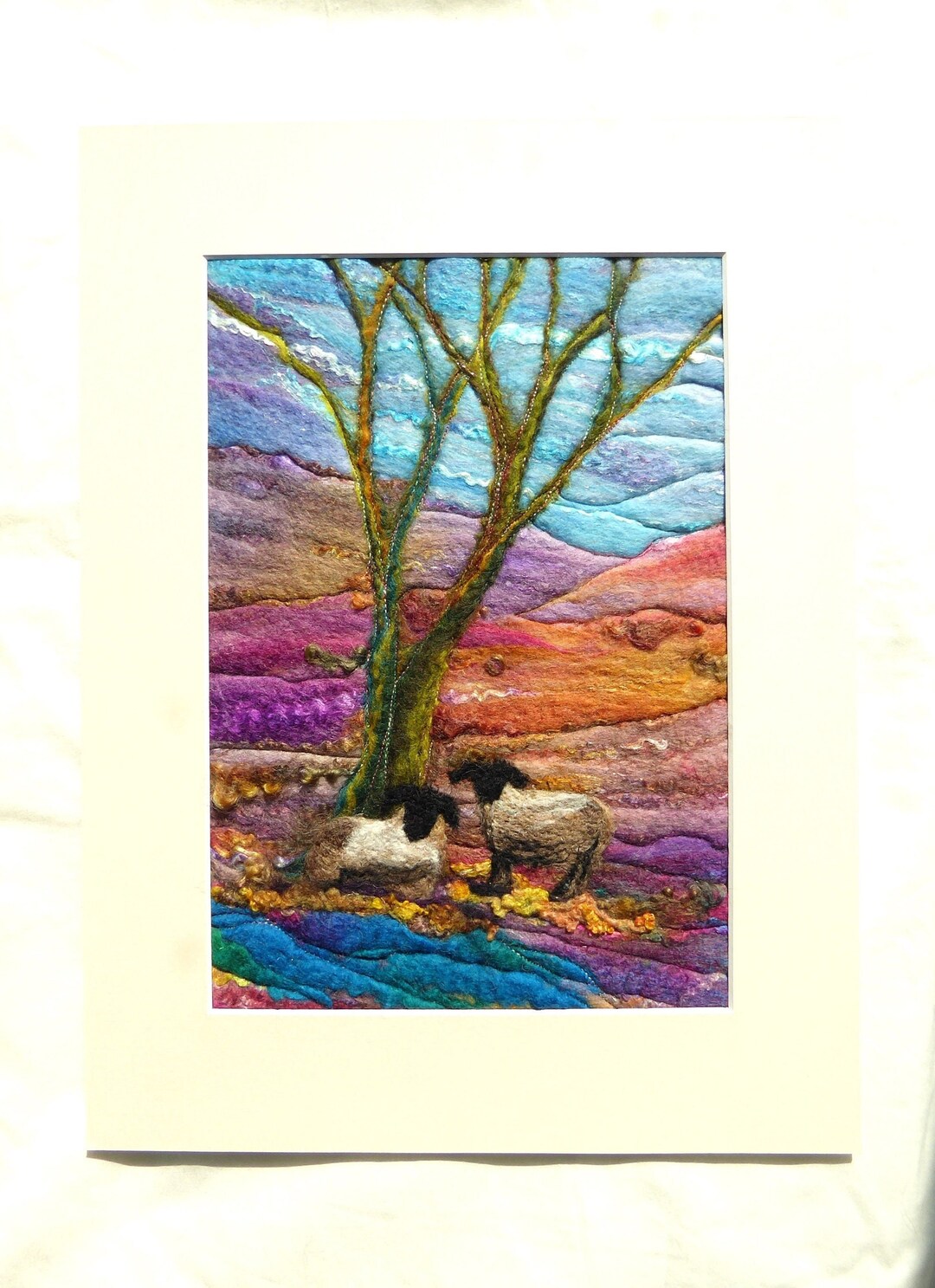 Large Felted Picture lpic20 Hand Made Picture Wet Felted - Etsy