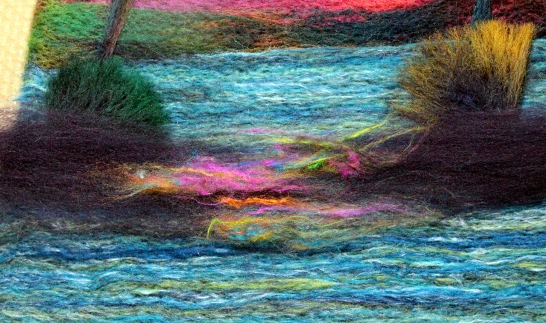 Needle felting kit Deer at Sunset Felting kit Picture kit | Etsy