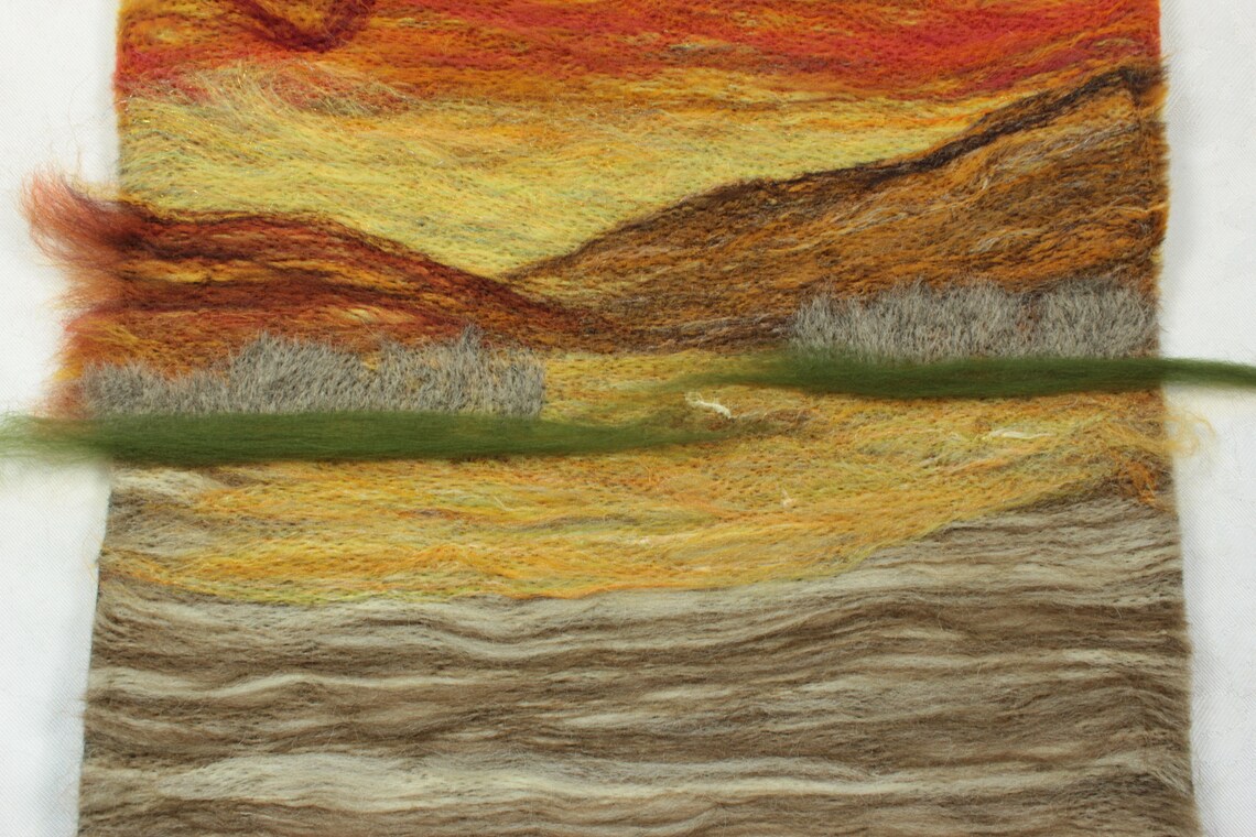 Needle Felting Kit Sheep at Sunset Picture Kit Felting - Etsy