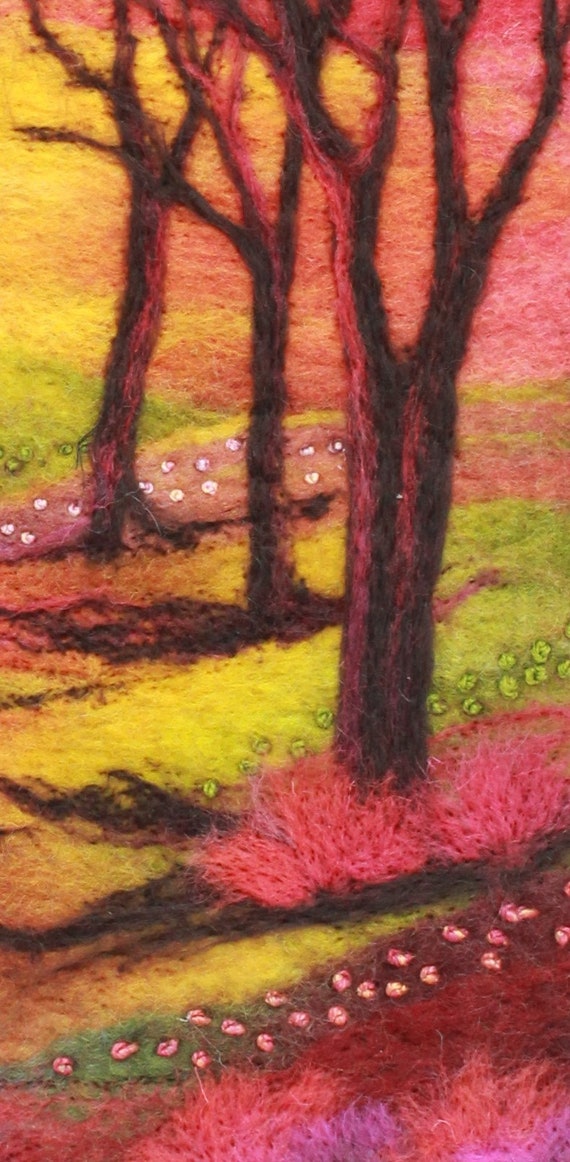 Large Felted Picture lpic11 hand made picture wet felted and needle ...