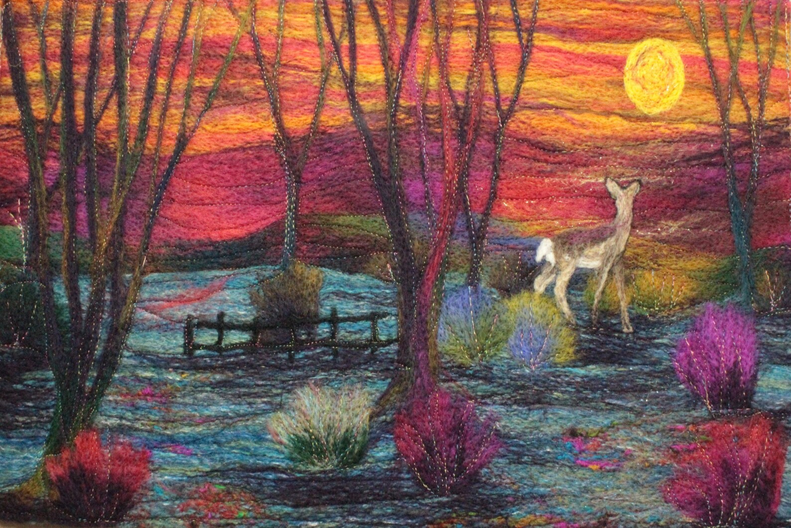 Needle Felting Kit deer at Sunset Felting Kit Picture Kit | Etsy UK