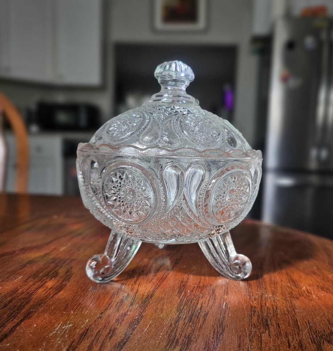Crystal Candy Dish Vintage Compote Dish - Etsy