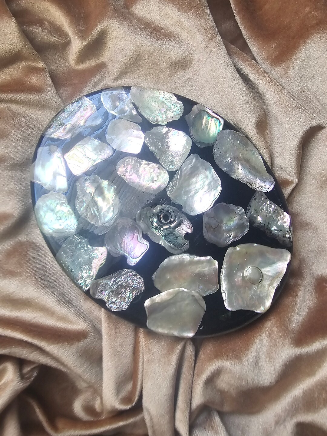 Vintage MCM 1960s Abalone Shell Resin Trivet - Etsy