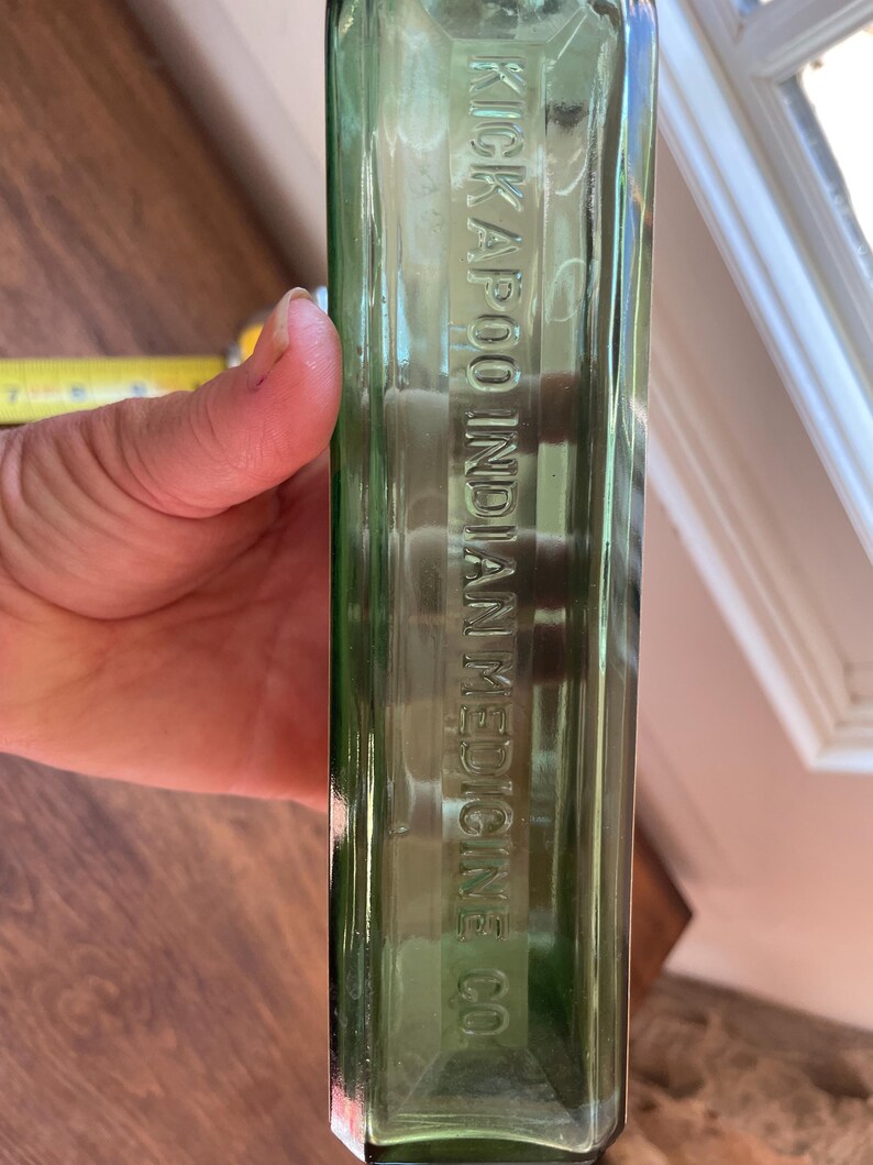 Kickapoo Sagwa Indian Co Green Glass Medicine Bottle - Etsy