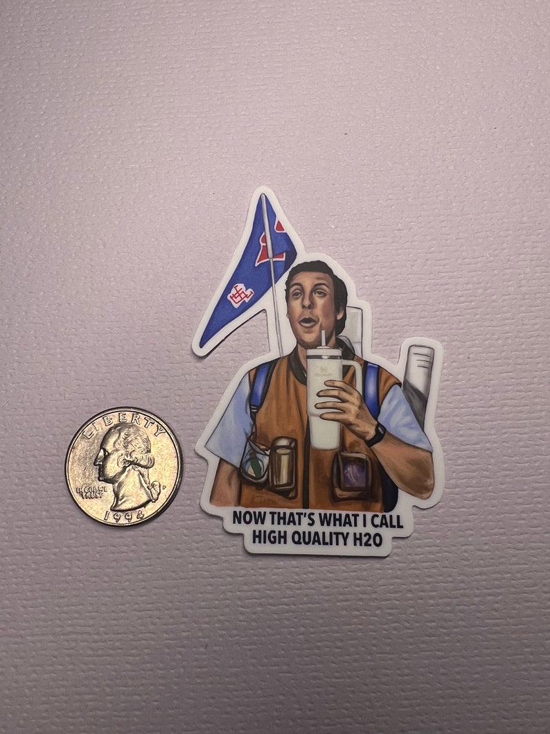 Bobby Boucher H2o Waterboy With Stanley Cup Vinyl Sticker (matte Finish ...