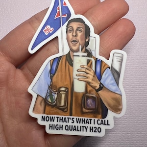 Bobby Boucher H2o Waterboy With Stanley Cup Vinyl Sticker (matte Finish ...