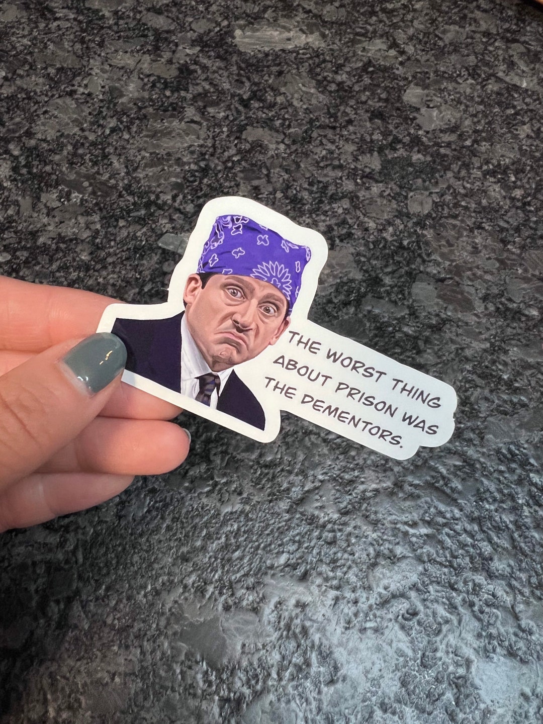 Michael Scott Prison Mike Sticker | Vinyl | Laptop, Windshield, Water ...