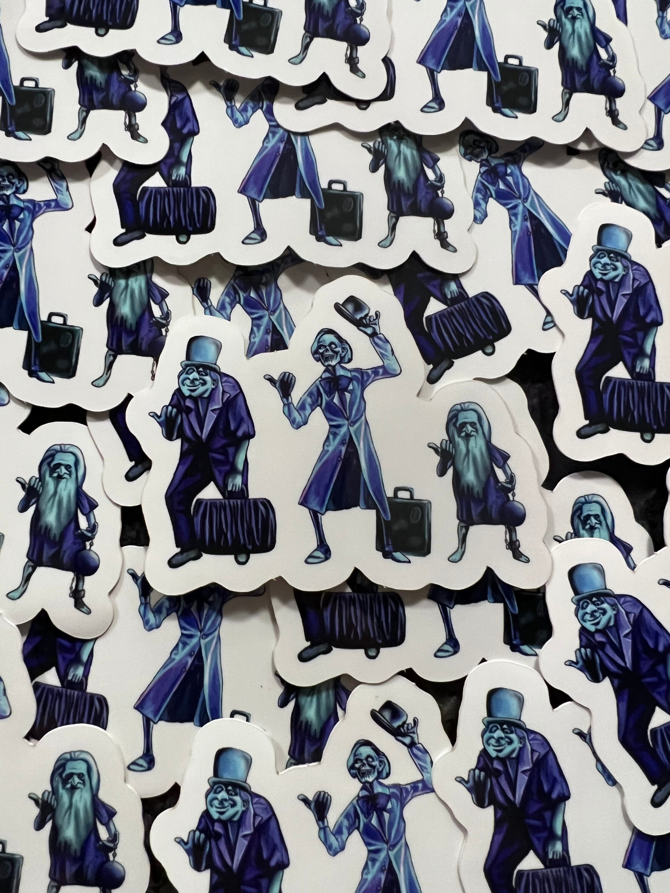 Haunted Mansion Hitchhiking Ghost Sticker | Vinyl | Laptop, Windshield ...