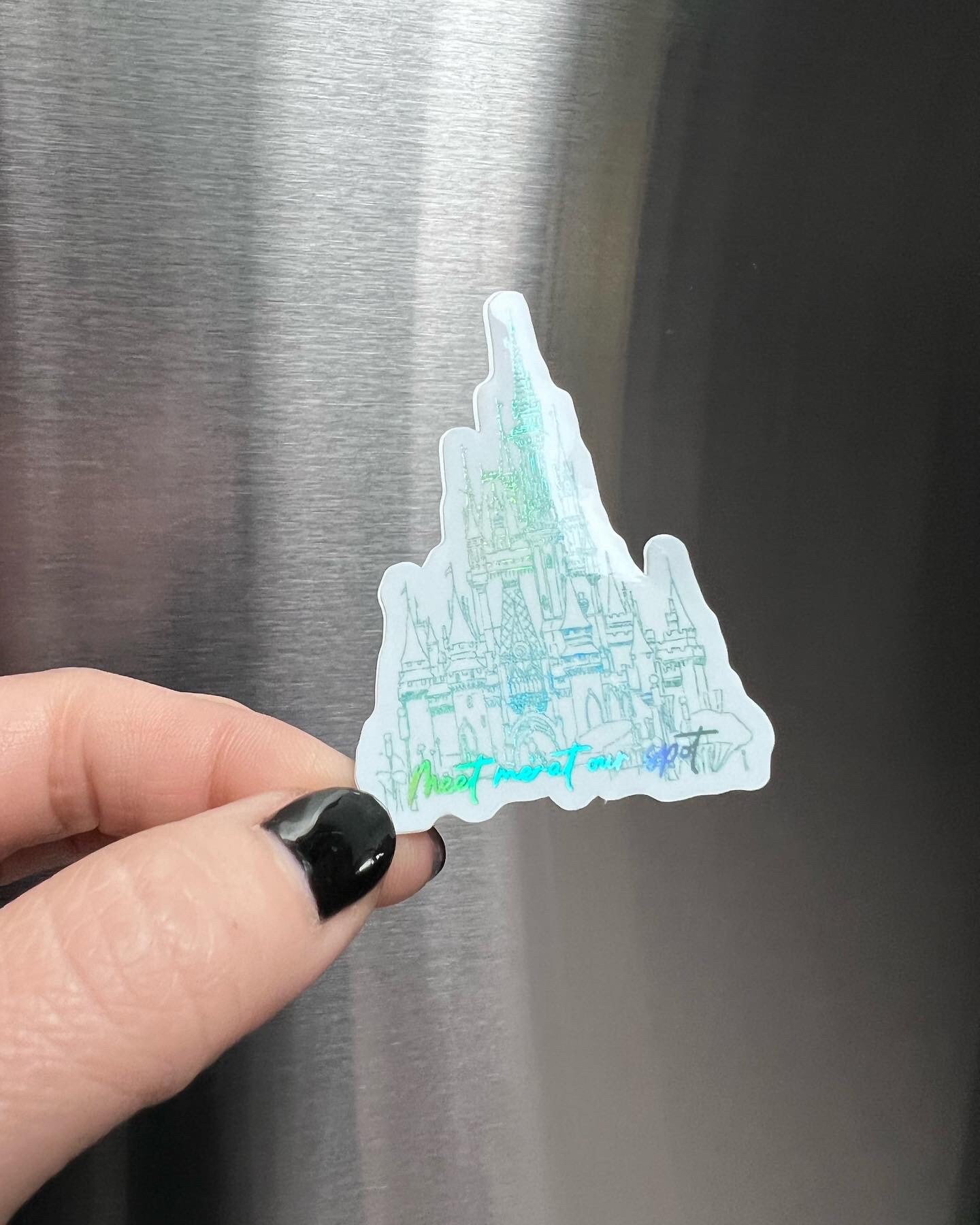 Holographic Vinyl Castle Sticker Laptop Sticker Gift for - Etsy