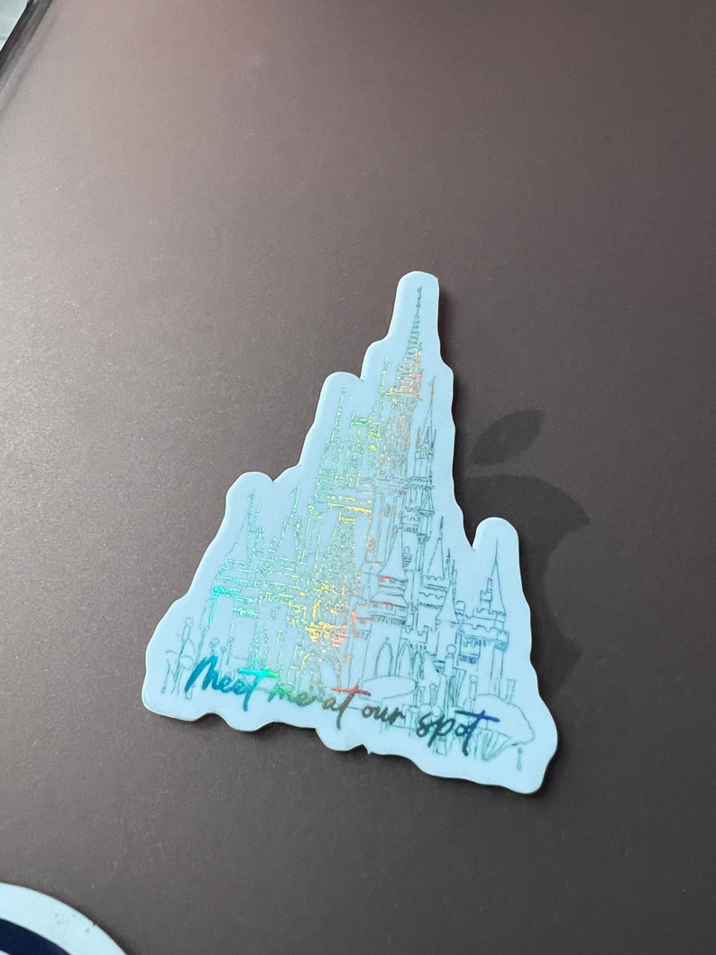 Holographic Vinyl Castle Sticker Laptop Sticker Gift for - Etsy