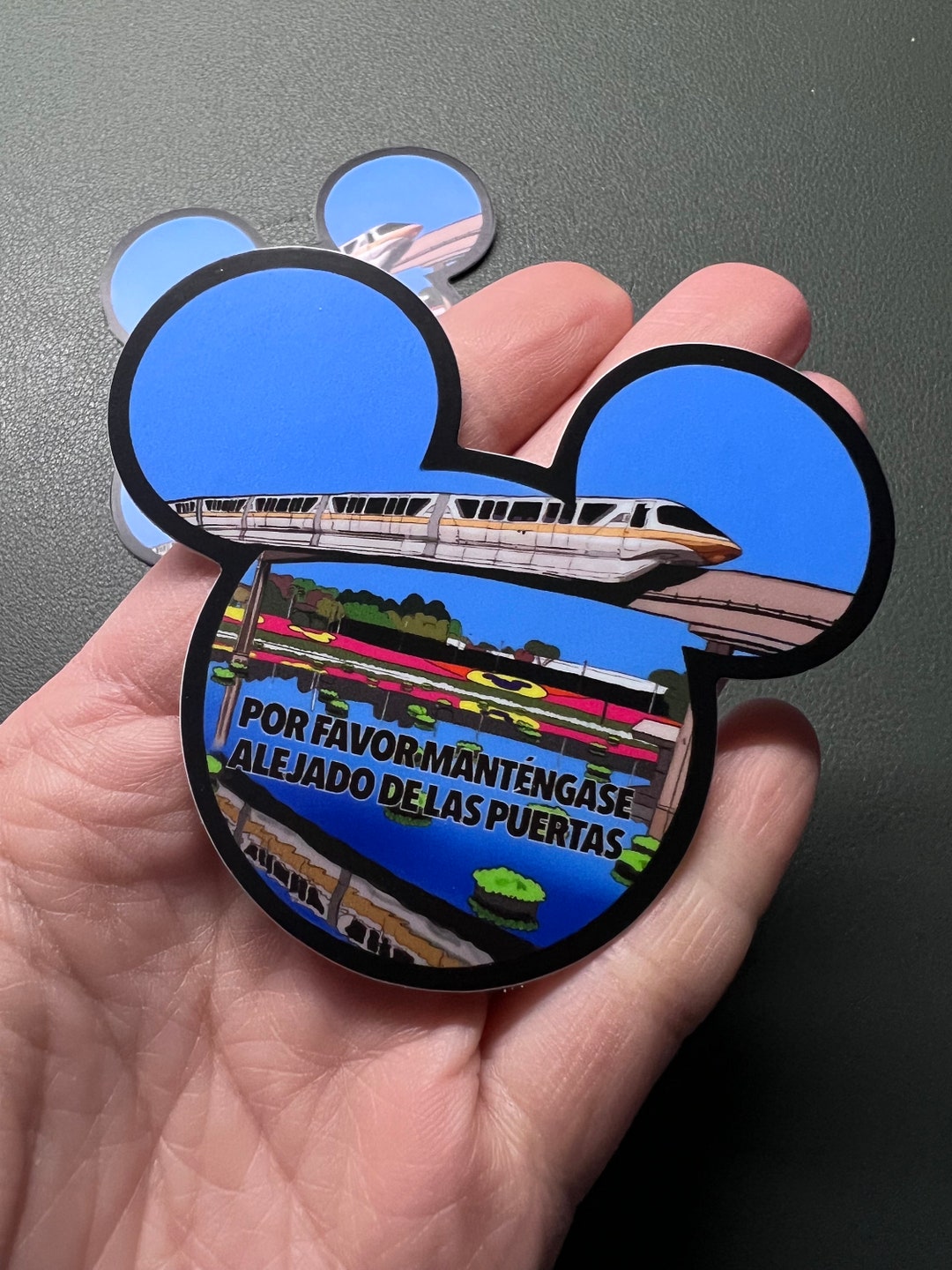 Monorail Mickey Vinyl Sticker, Matte Finish - Etsy