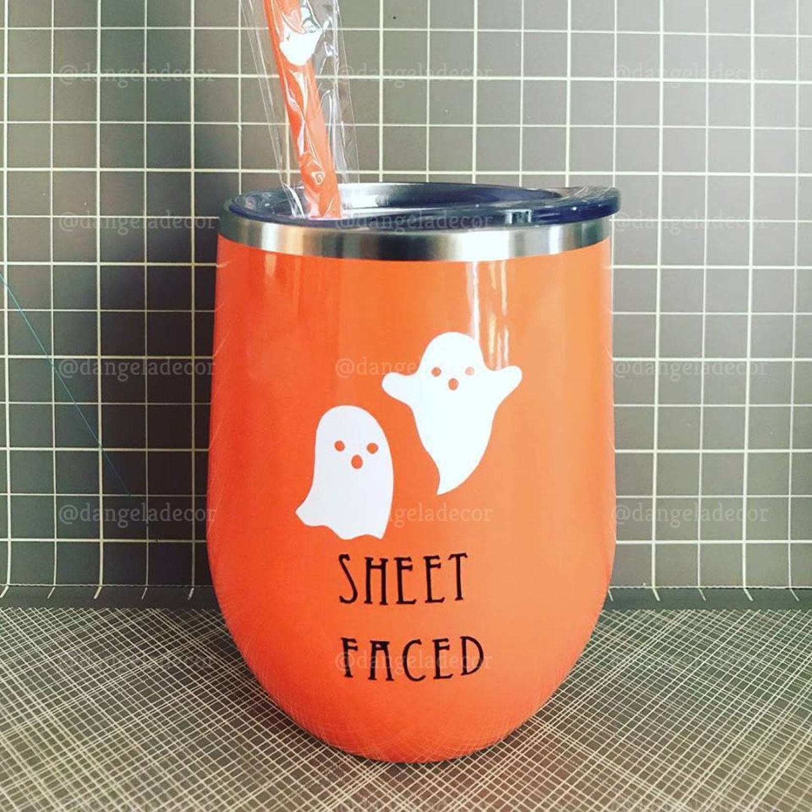 Spooky Halloween Party Wine Drinkware Ghost Skeleton - Etsy