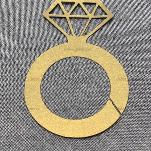 Diamond Ring Wine Glass Tags, Glitter Ring Bridal Wine Glass Tags, Wine ...