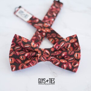 Coffee Bean Bow Tie, Barista Gifts, Coffee Shop Bowtie, Cafe Bow Ties ...