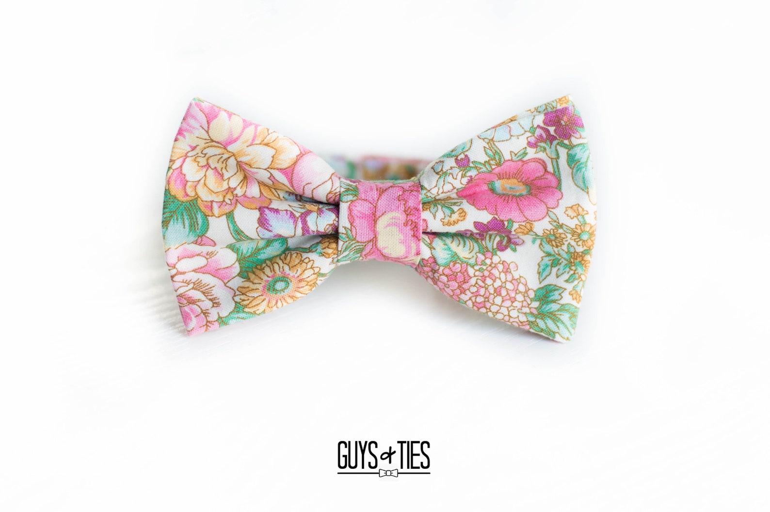 Boho Garden Floral Bow Tie, Spring Wildflower Bowties for Men, Wedding ...