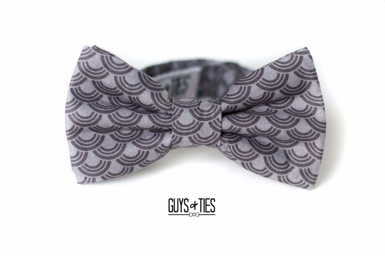 Gray Design Bow Tie, Minimalist Bow Ties for Men, Simple Wedding ...