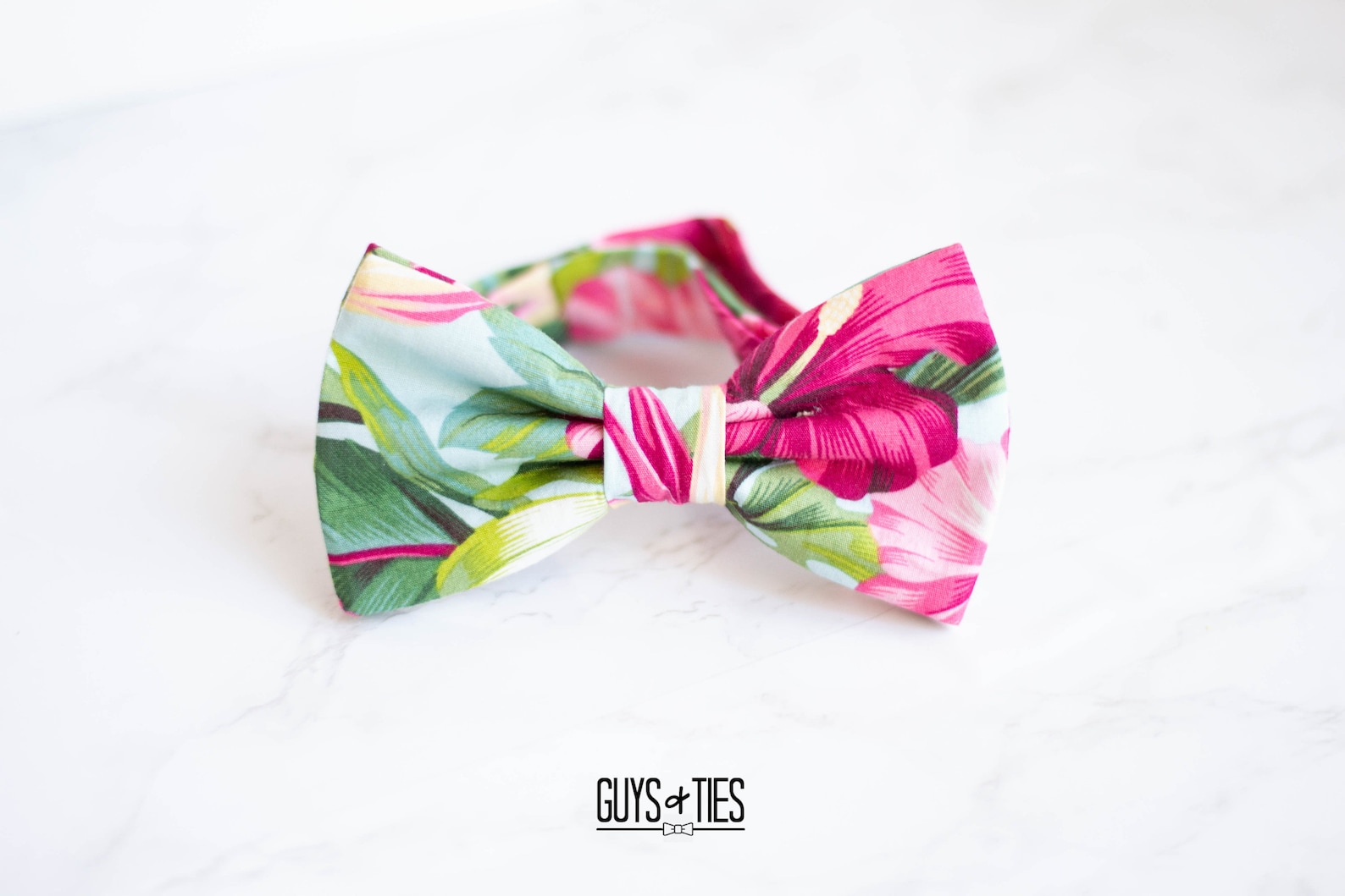 Tropical Hawaiian Bow Tie, Colorful Floral Mens Bowtie, Hibiscus Self ...