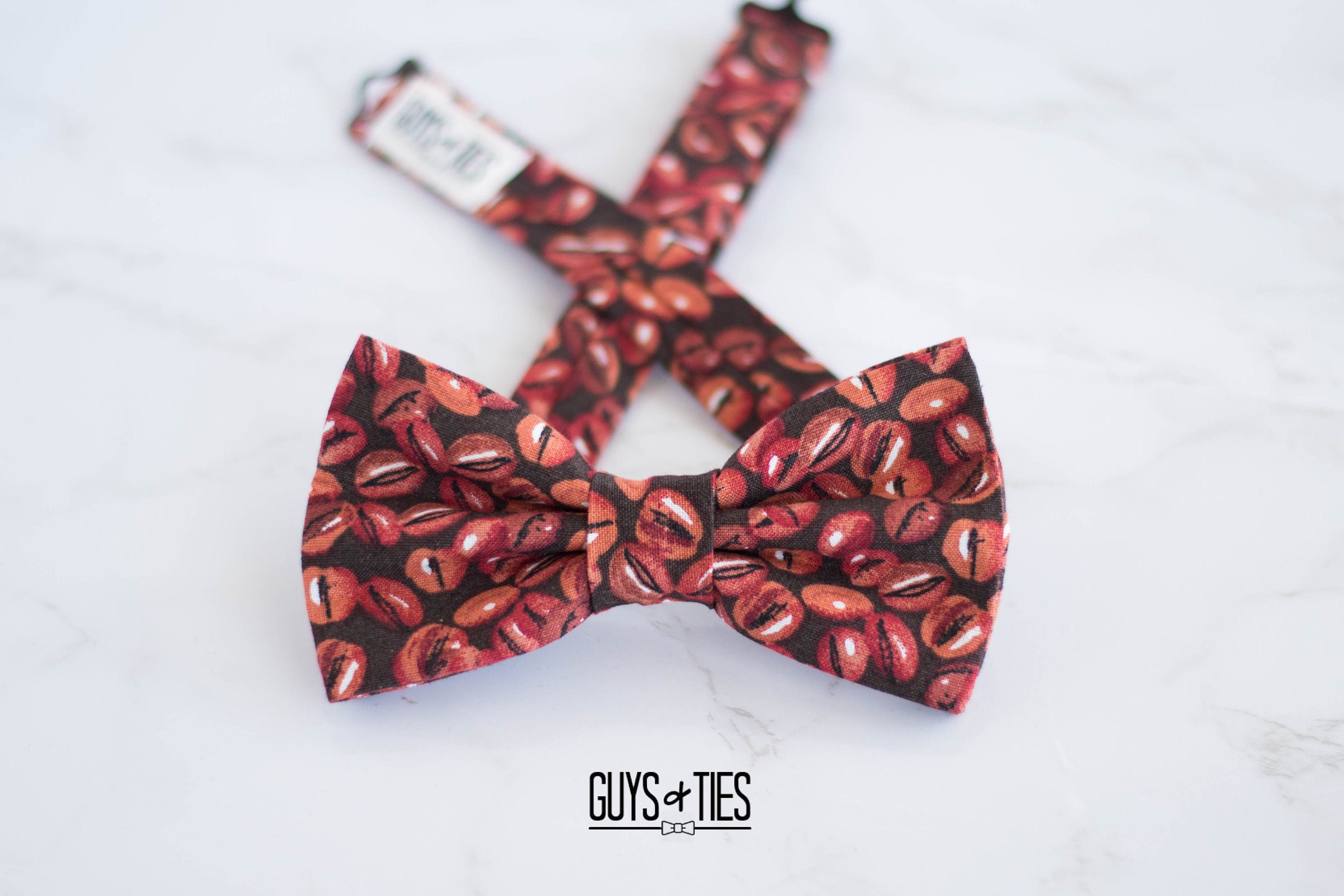 Coffee bean bow tie barista gifts coffee shop bowtie cafe | Etsy