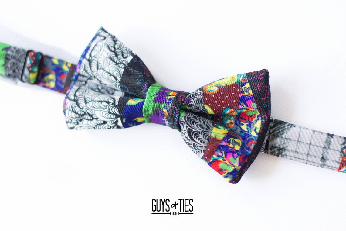 Unique Colorful Bow Tie Mens Artistic Bow Ties Pre Tied - Etsy Ireland