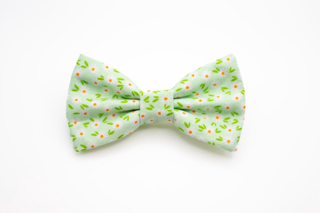Pastel Green Daisy Bow Tie, Spring Bow Tie Boy Kids Baby, Tiny Floral ...