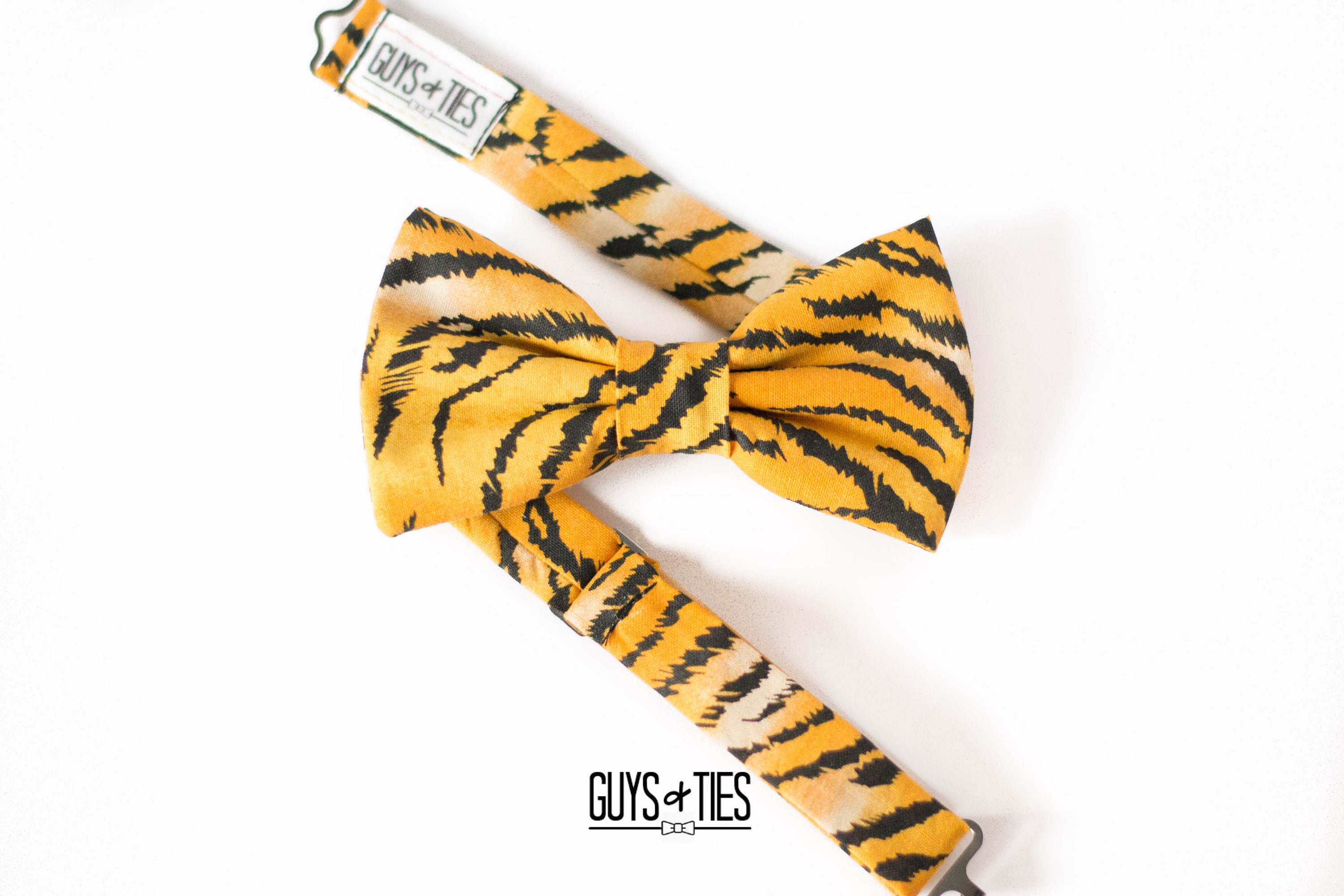 Tiger bow tie animal print bow tie orange bow ties for men | Etsy