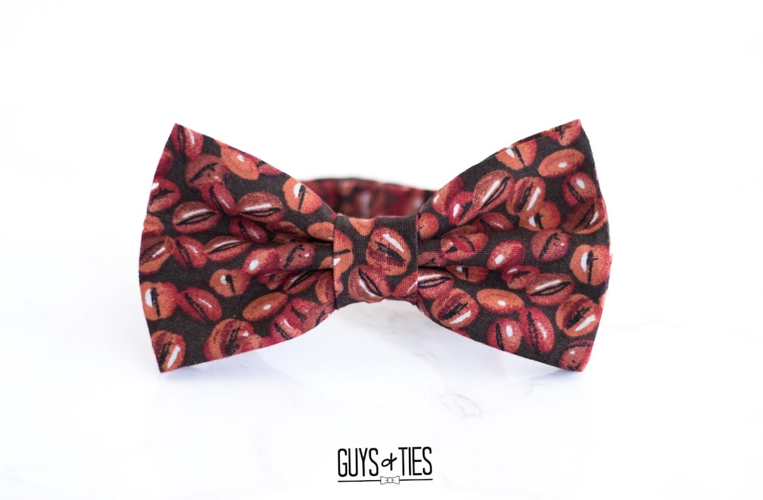 Coffee Bean Bow Tie, Barista Gifts, Coffee Shop Bowtie, Cafe Bow Ties ...